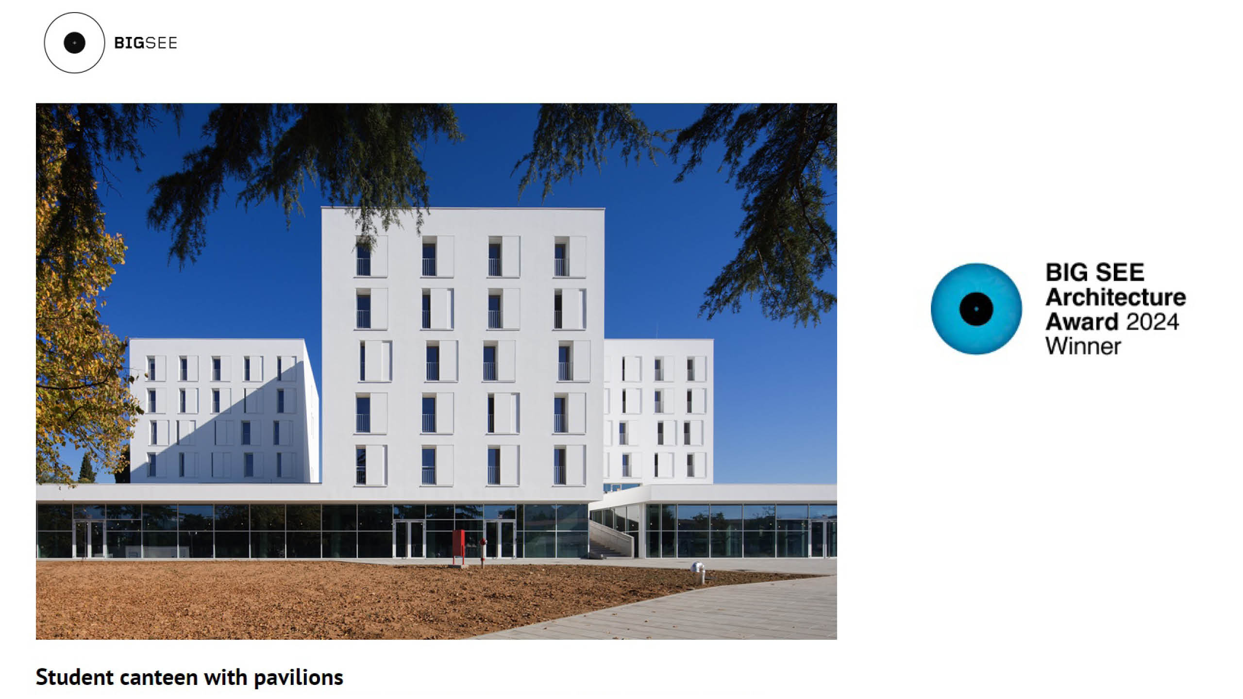 STUDENTSKA MENZA S PAVILJONIMA U ZADRU_BIG SEE 2024 NAGRADA